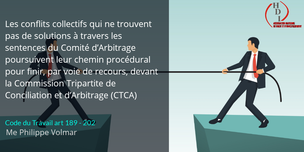CONFLIT DE TRAVAIL : LA CTCA OU LA FIN DE LA GUERRE ENTRE PATRON ET ...