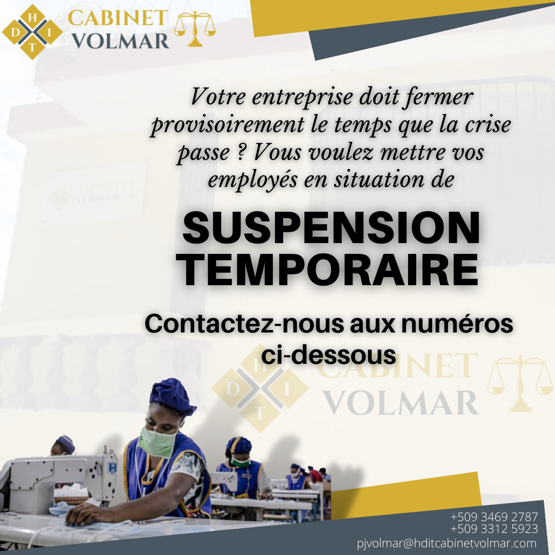 RÉGIME JURIDIQUE DE LA SUSPENSION TEMPORAIRE DE CONTRAT DE TRAVAIL ...